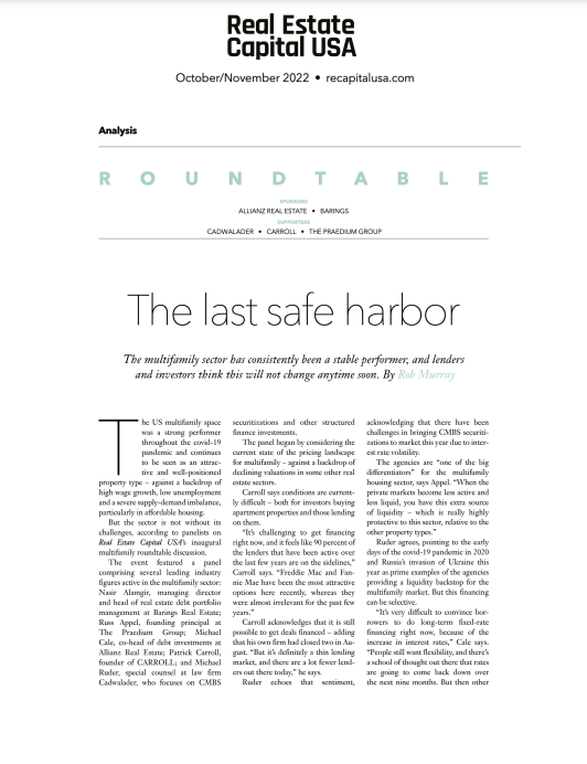 Russ Appel Featured in Real Estate Capital USA Roundtable - The ...